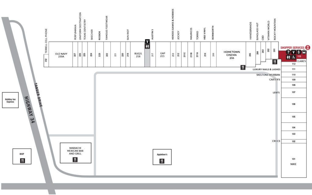 Store Map – The Shops at Terrell